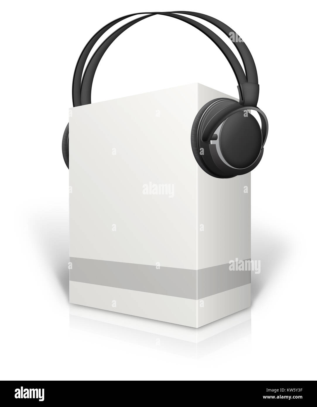 Blank white small headphones Cut Out Stock Images & Pictures - Alamy
