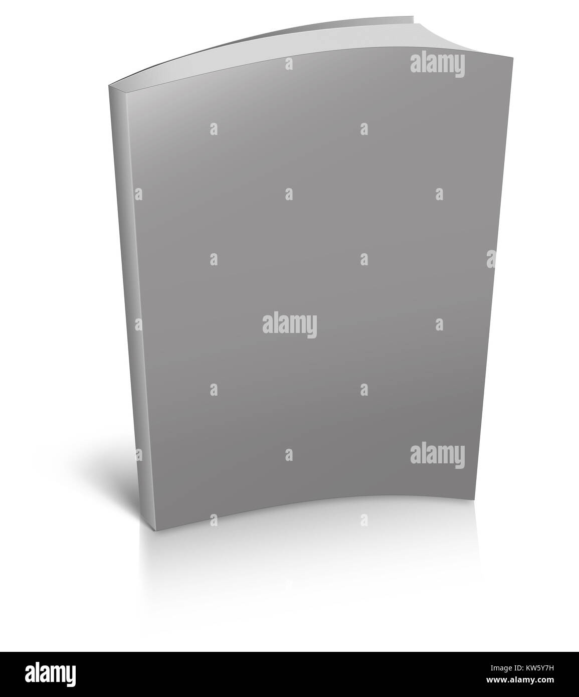 Grey empty book template on white background Stock Photo - Alamy