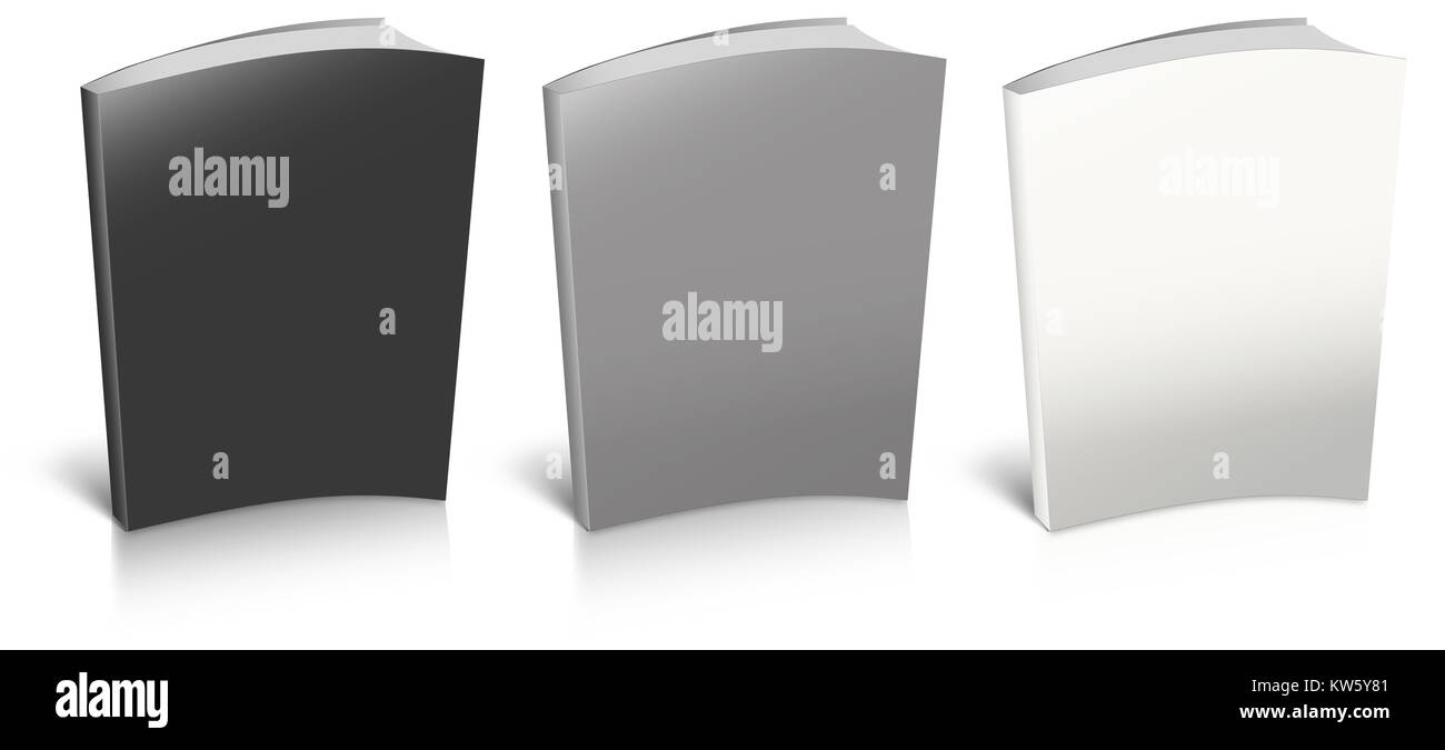 Empty book template on white background Stock Photo - Alamy