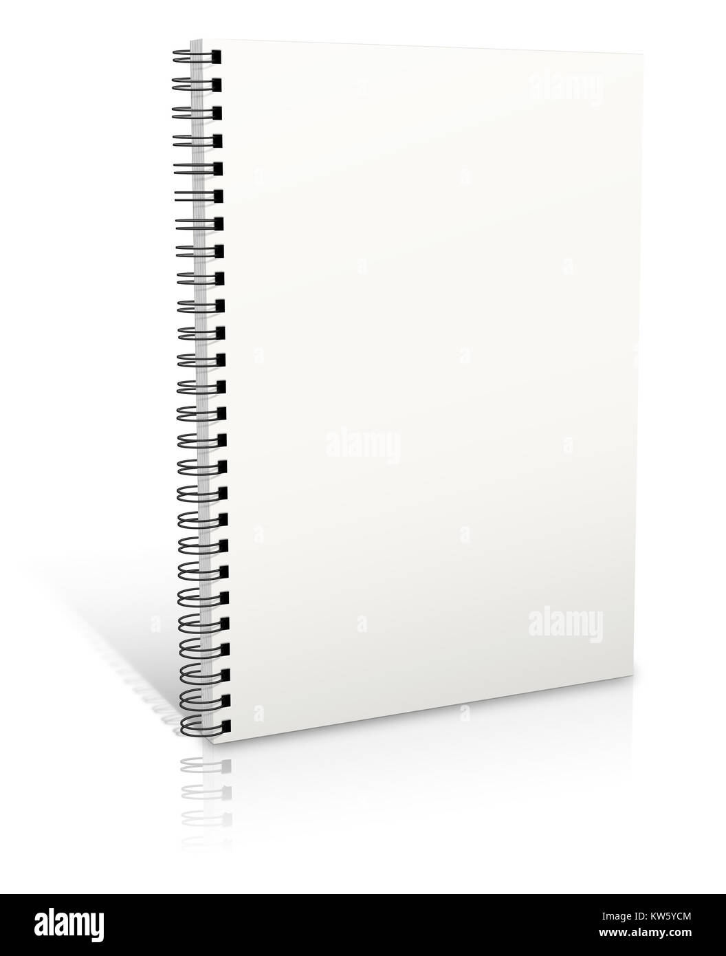 Spiral binder. Note pad with white Stock Photo - Alamy