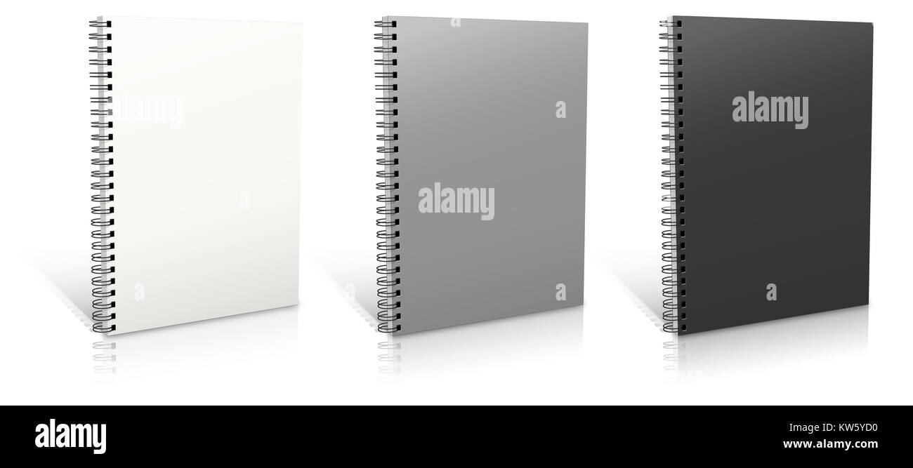 Spiral binder. Note pad with white Stock Photo - Alamy