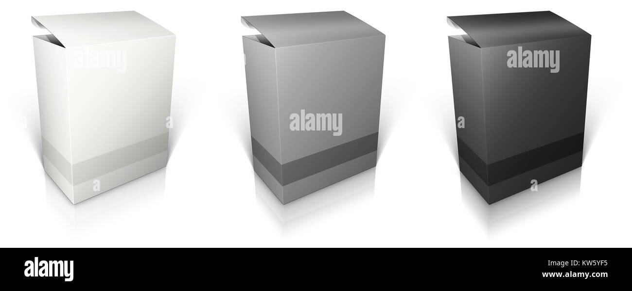 Round box. Software box on white background Stock Photo - Alamy