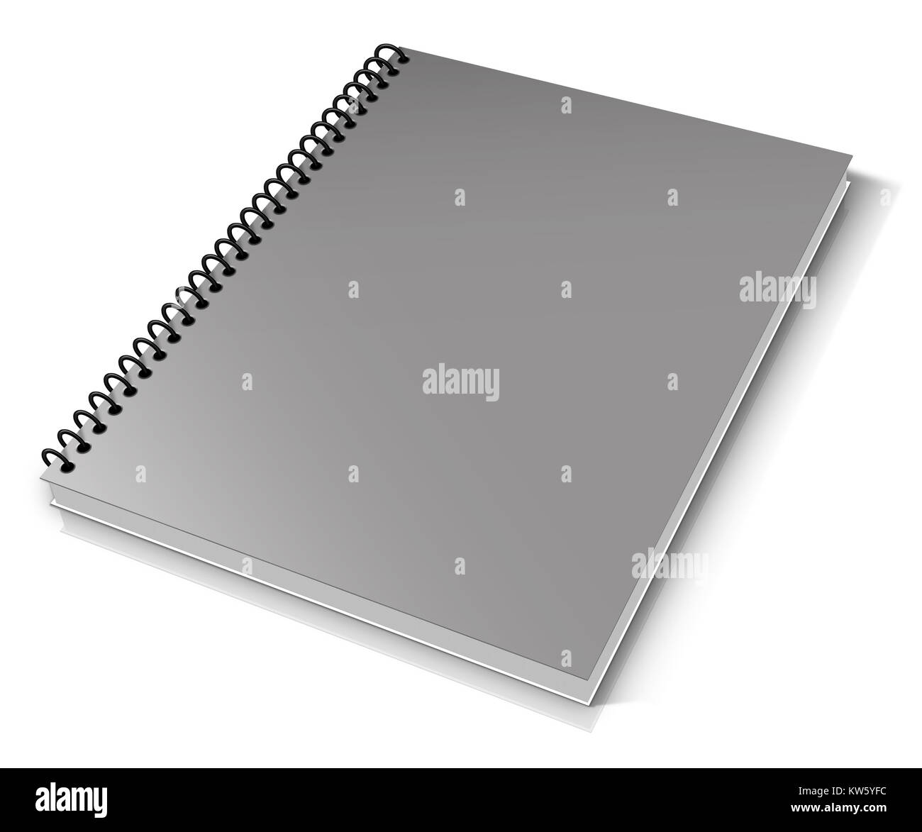 Spiral binder. Note pad with white Stock Photo - Alamy
