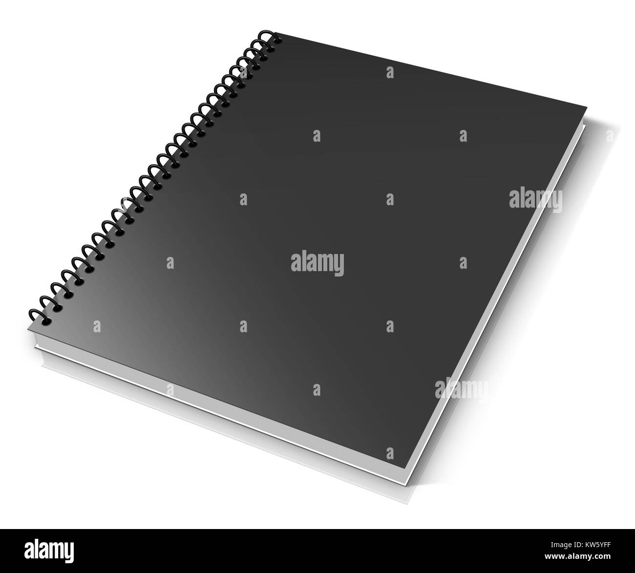 Notebook page on white Black and White Stock Photos & Images - Alamy