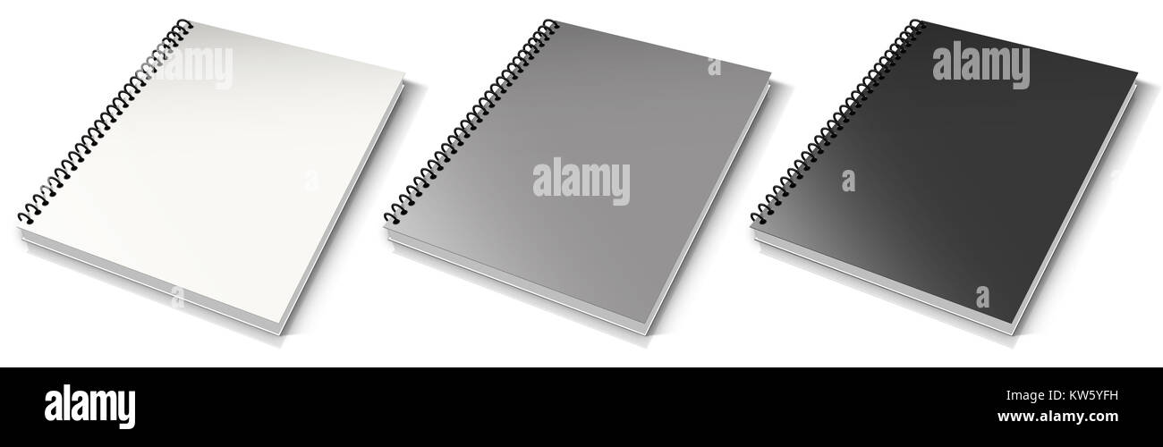 Spiral binder. Note pad with white Stock Photo - Alamy
