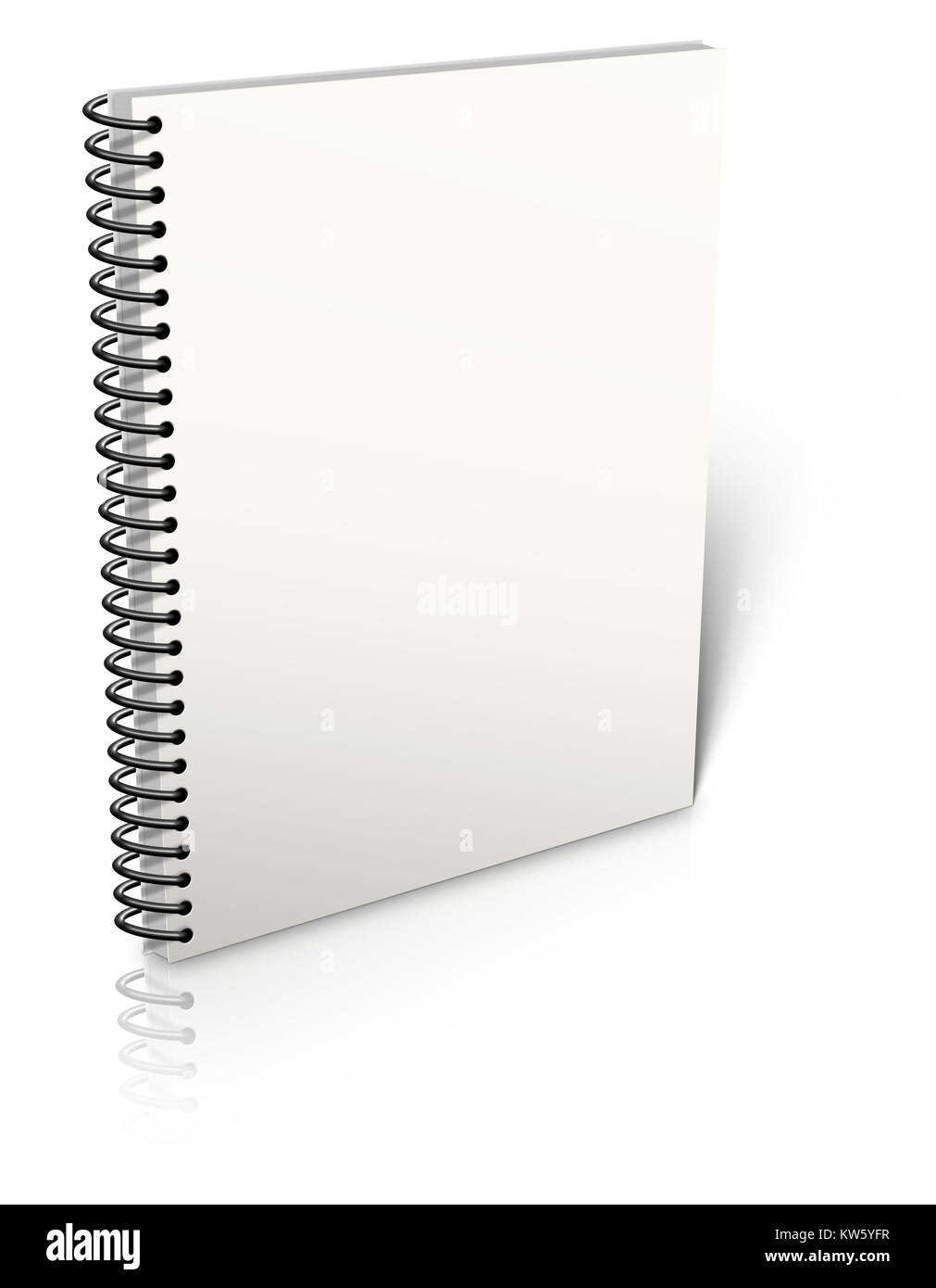 Spiral binder. Note pad with white Stock Photo - Alamy