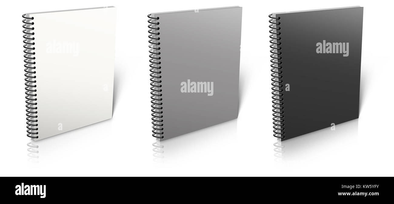 Spiral binder. Note pad with white Stock Photo - Alamy