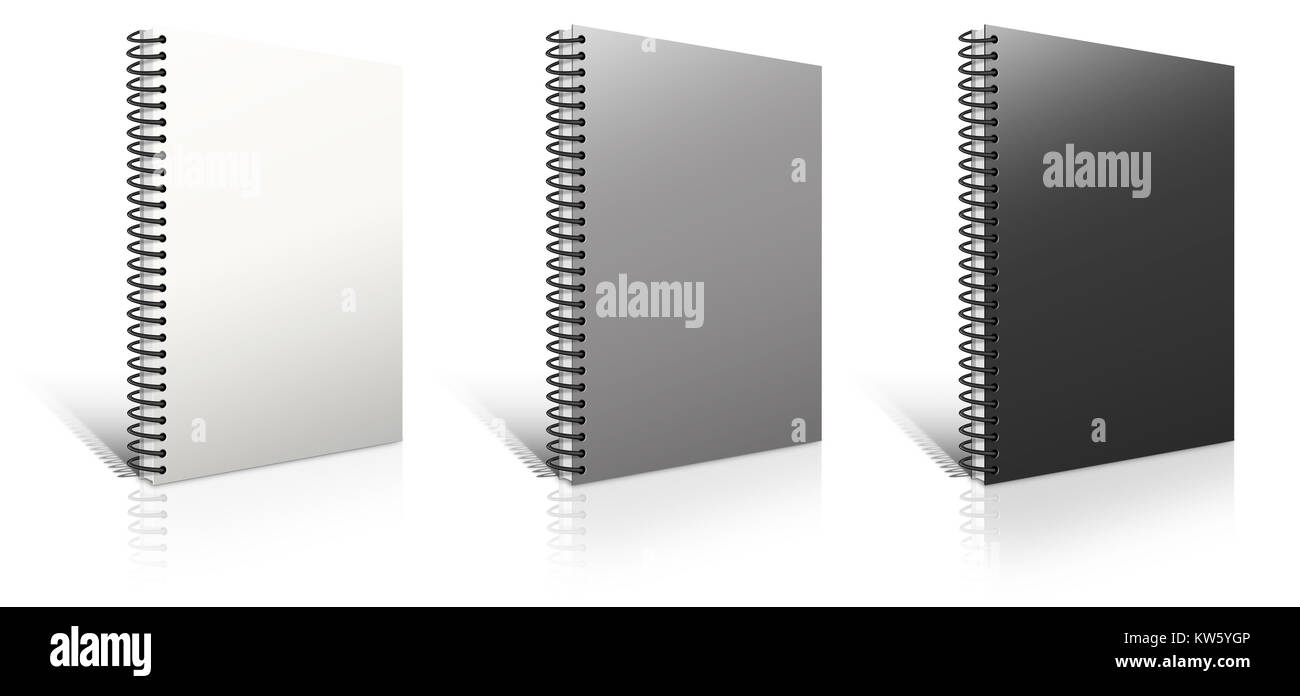 Spiral binder. Note pad with white Stock Photo - Alamy