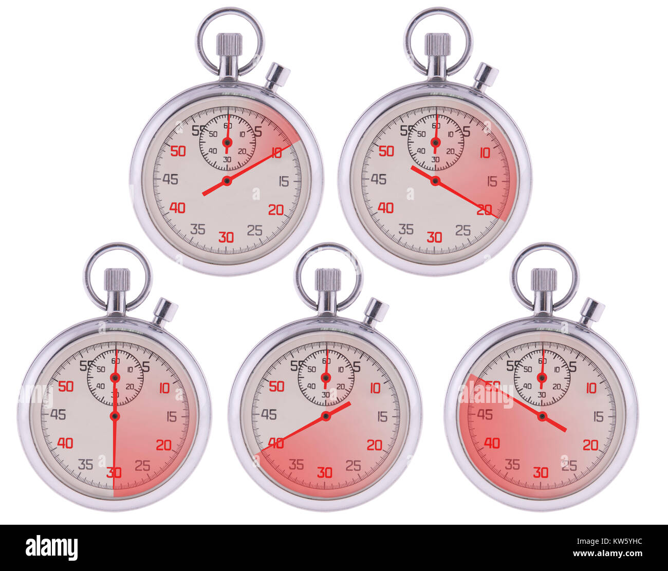 Stopwatch on white. Clipping path included Stock Photo - Alamy