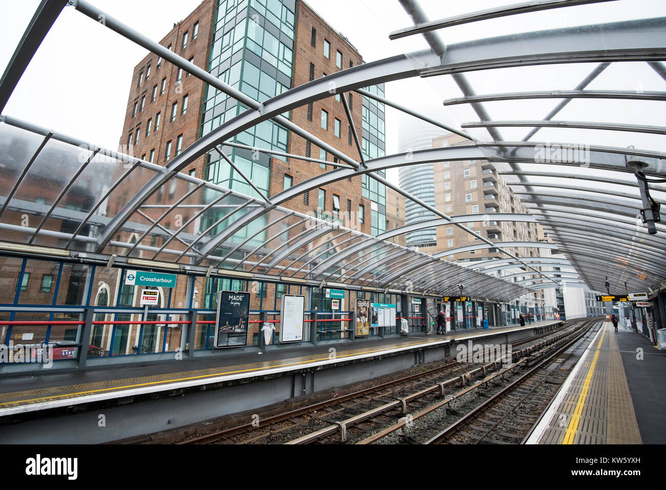 Crossharbour DLR station, Isle of Dogs, London Stock Photo - Alamy