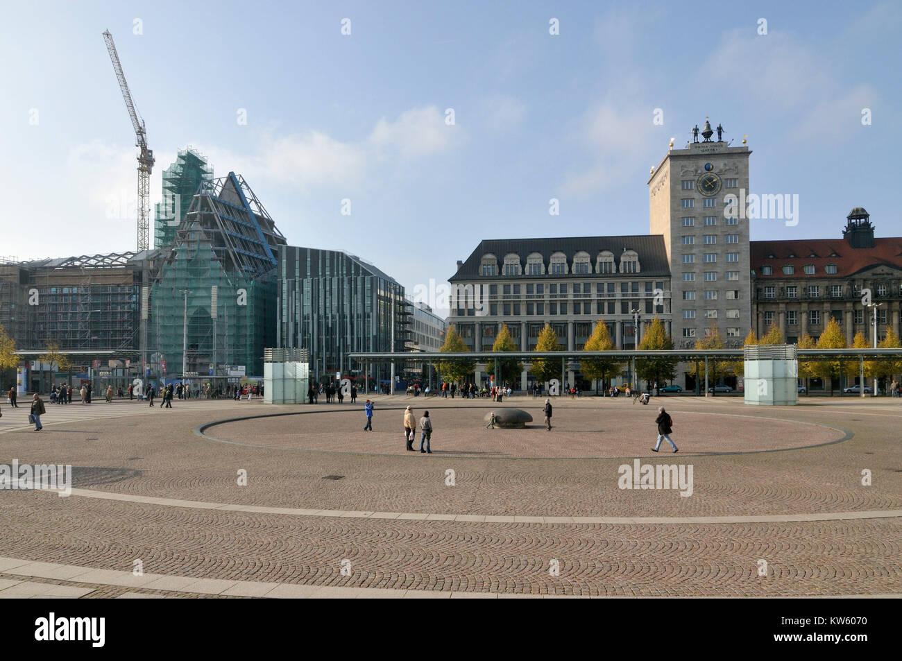 Leipzig place Augustus, Leipzig Augustusplatz Stock Photo - Alamy