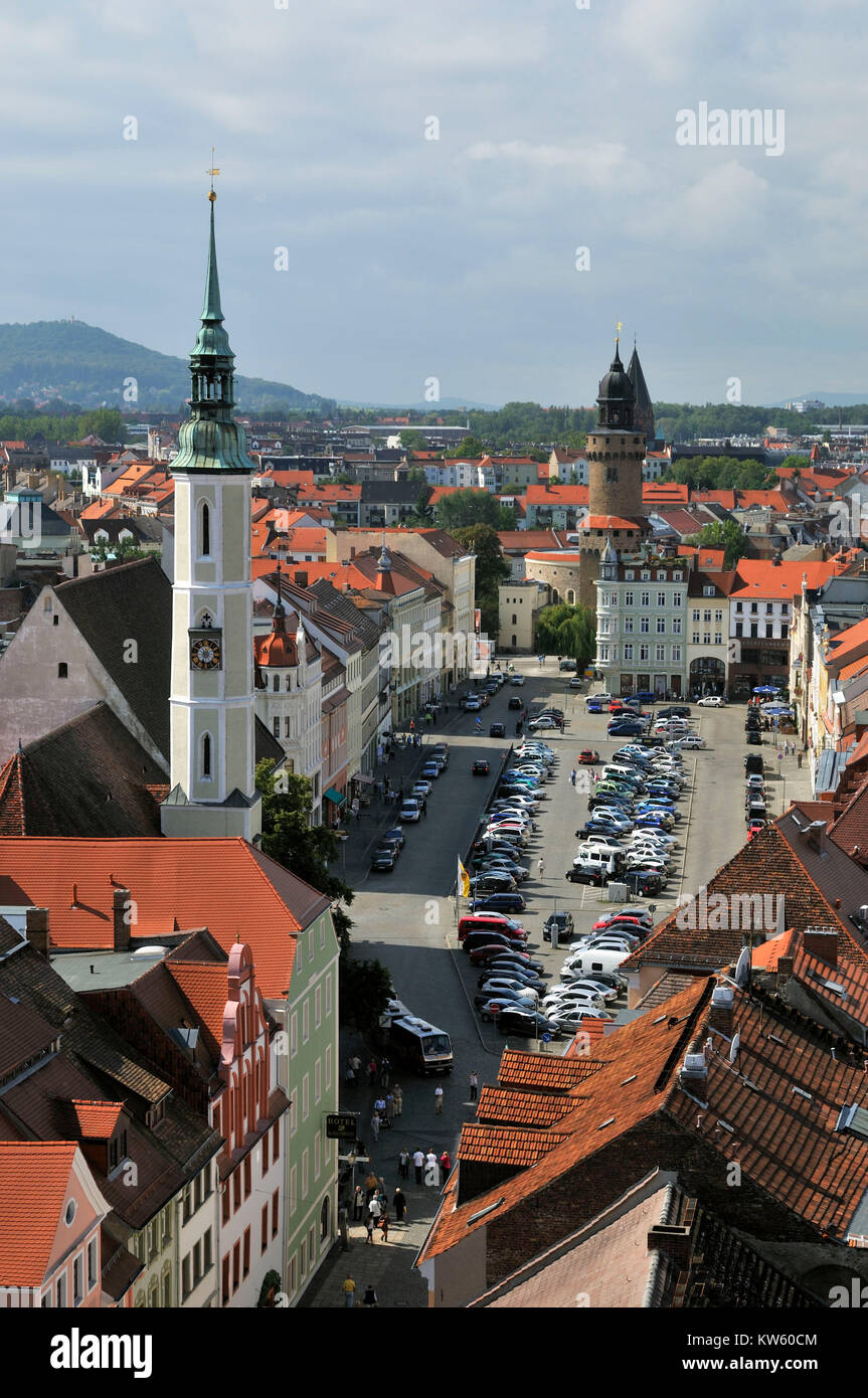 Old Town view of the city hall tower G?rlitz, Goerlitzer Old Town ...