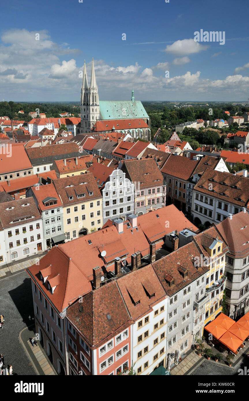 Old Town view of the city hall tower G?rlitz, Goerlitzer Old Town ...