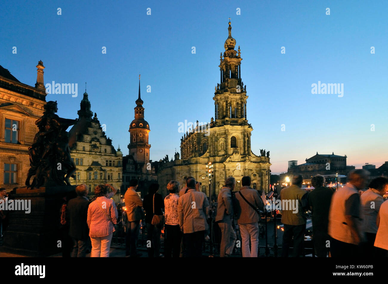 Dresden castle square, Dresden Schlossplatz Stock Photo - Alamy