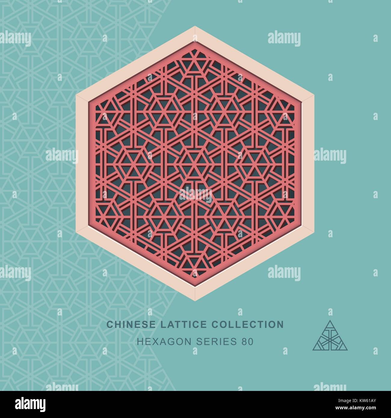 Chinese window tracery hexagon frame of triangle octagon Stock Vector ...