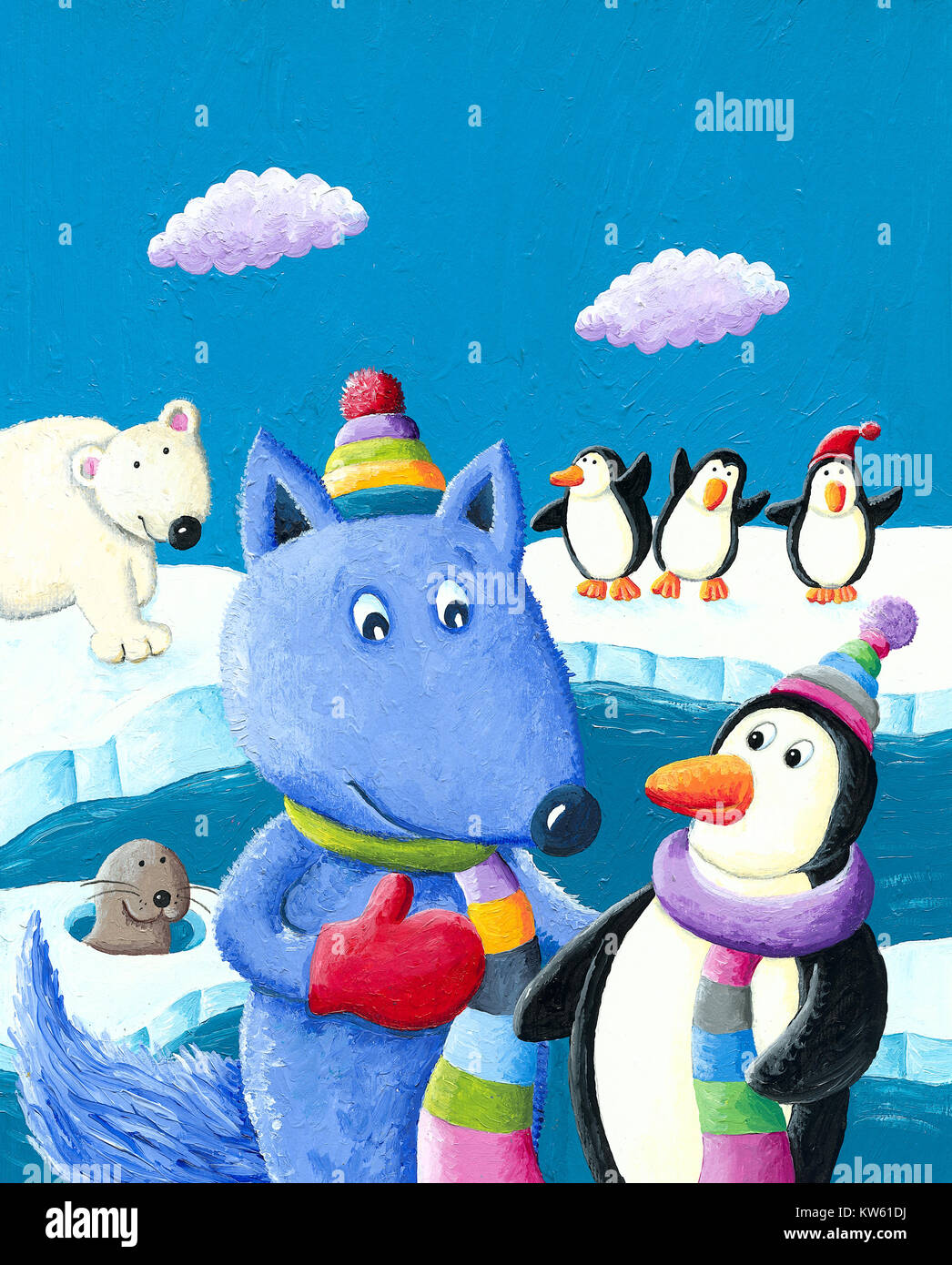 Blue fox on the Antartic Stock Photo - Alamy