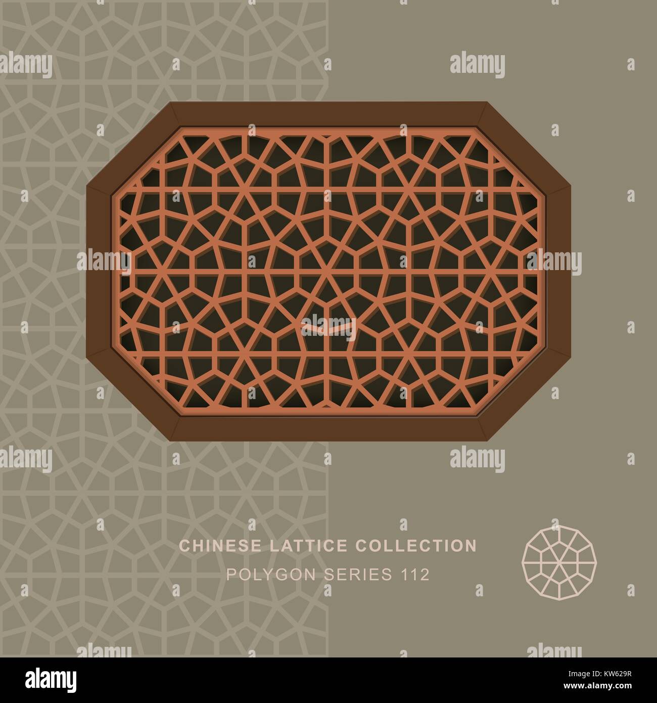 Polygon Chinese Lattice of polygon cross geometry Stock Vector Image ...