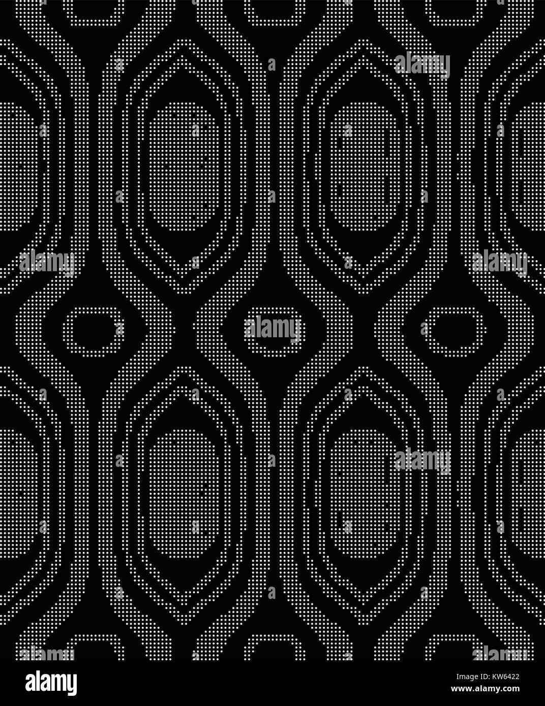 Halftone round black seamless background round curve geometry Stock ...