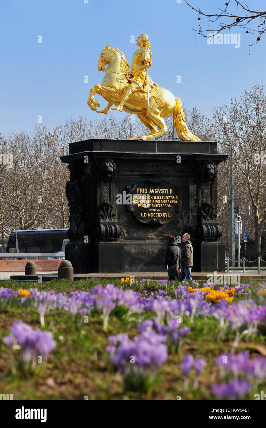Dresden of golden riders, Dresden Goldener Reiter Stock Photo - Alamy
