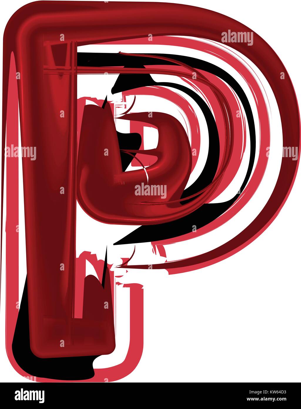 Grunge font letter p Stock Vector Images - Alamy