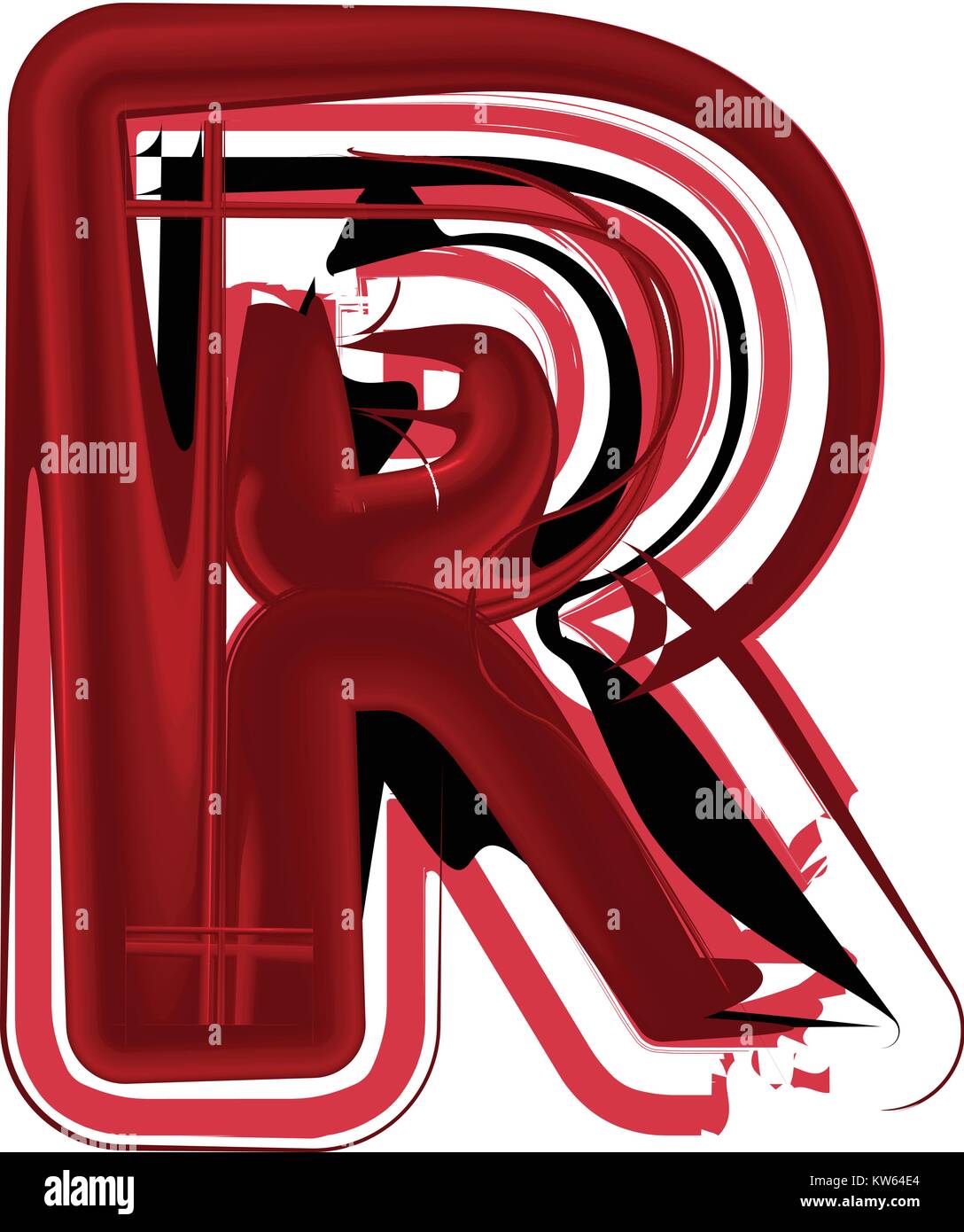 Capital R Calligraphy Illustration High Resolution Stock Photography ...