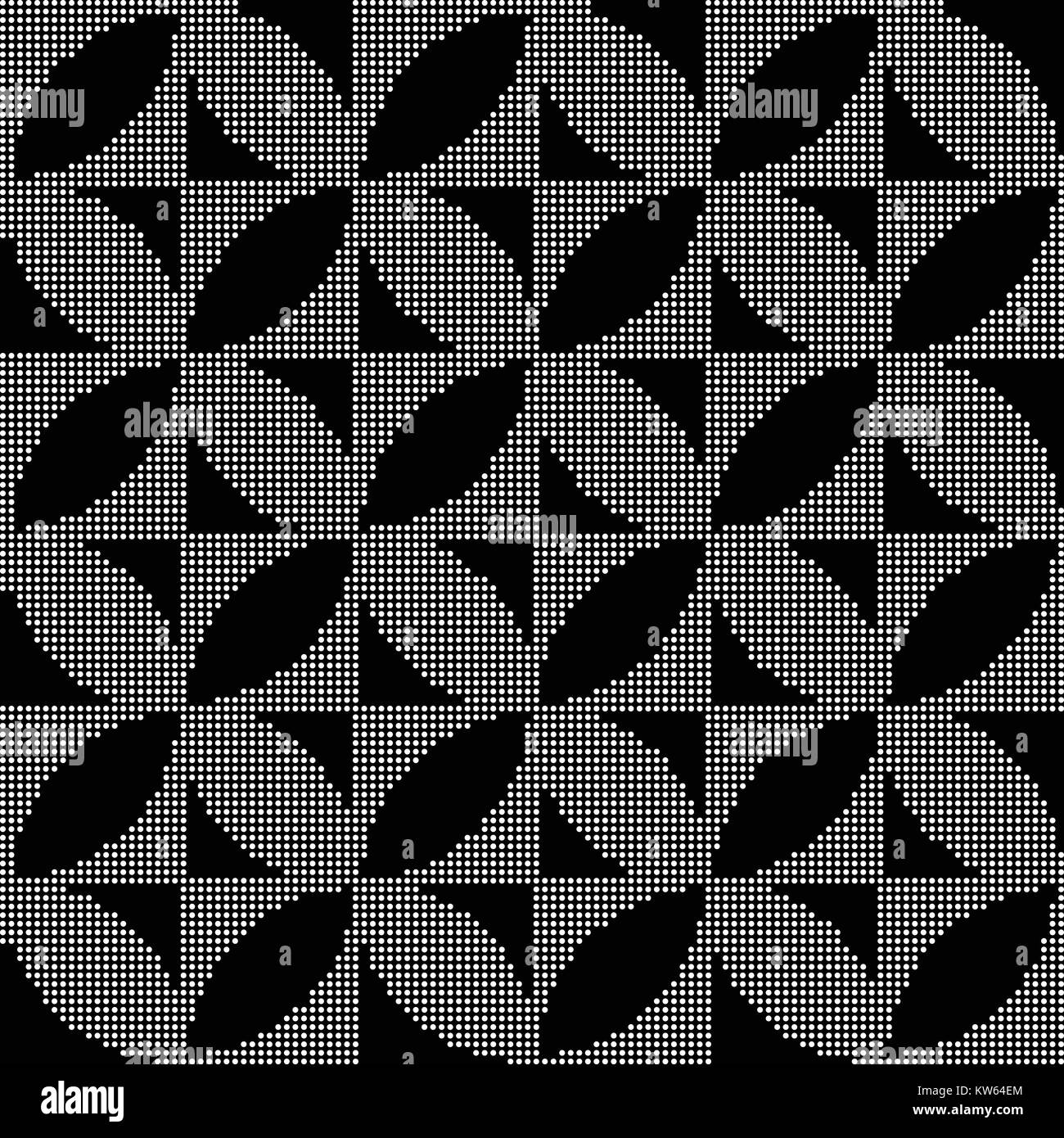 Halftone round black seamless background round square geometry Stock ...