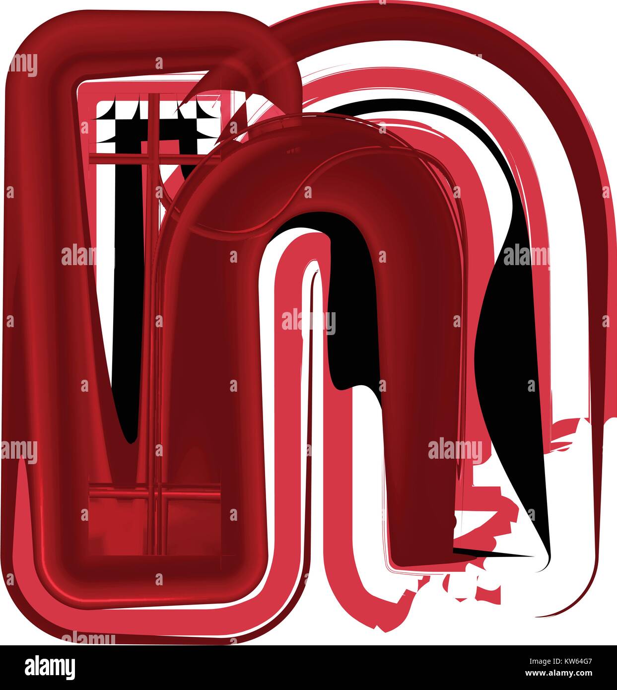 Abstract Letter n Illustration Stock Vector Image & Art - Alamy