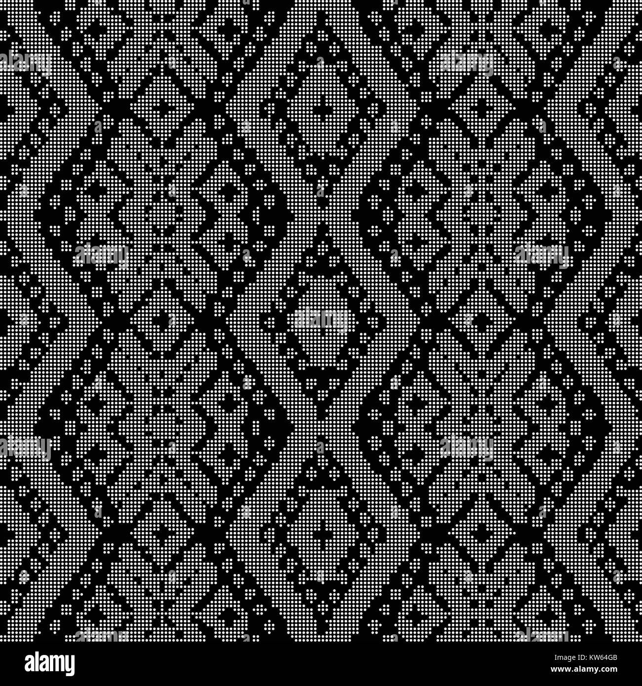 Halftone round black seamless background diamond cross check Stock ...