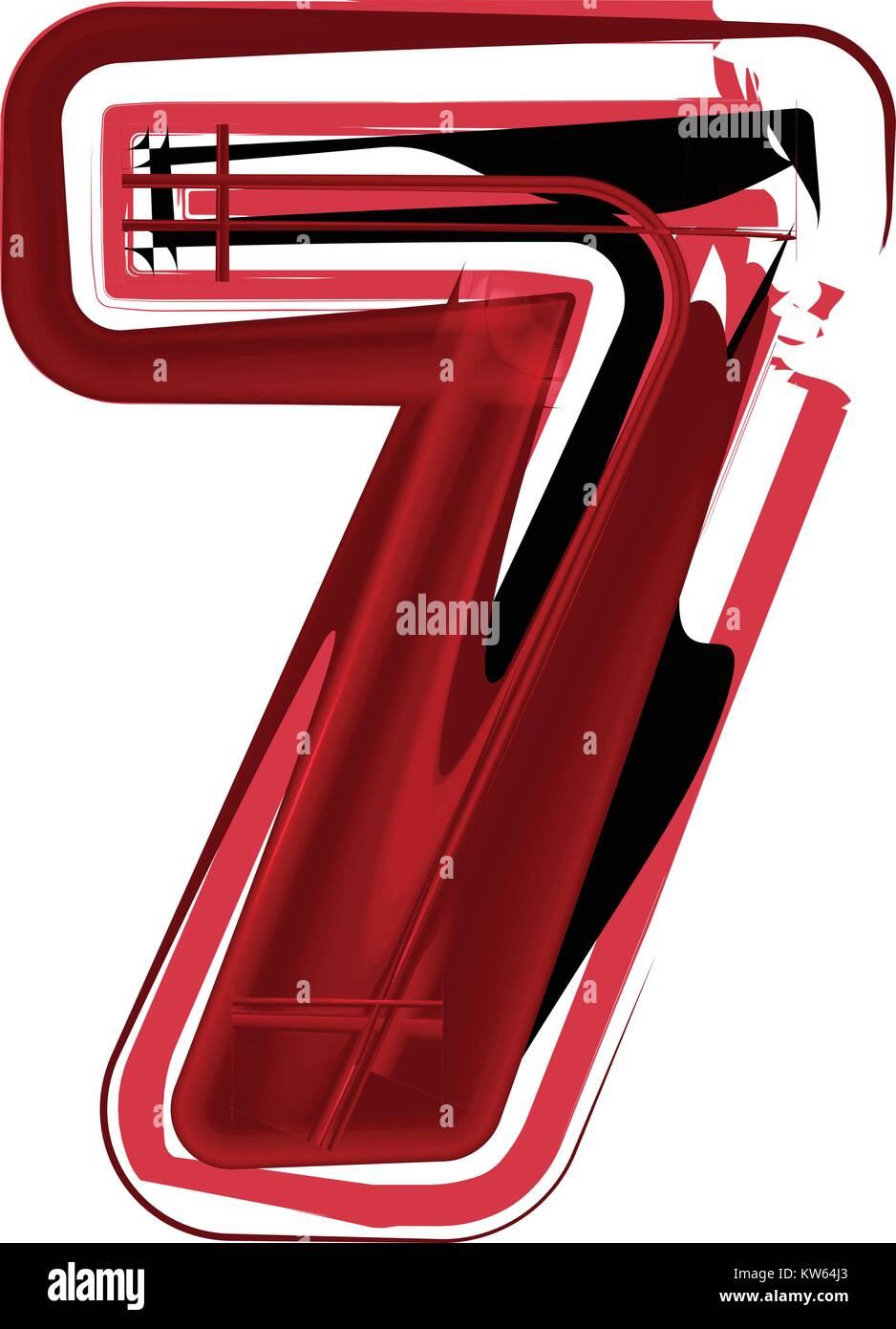 Abstract number 7 Stock Vector Images - Alamy