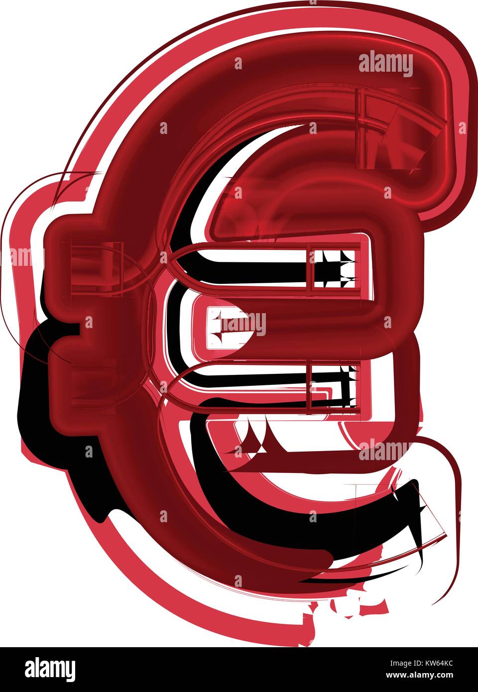 Abstract vector illustration drawing of euro Symbol Stock Vector Image ...