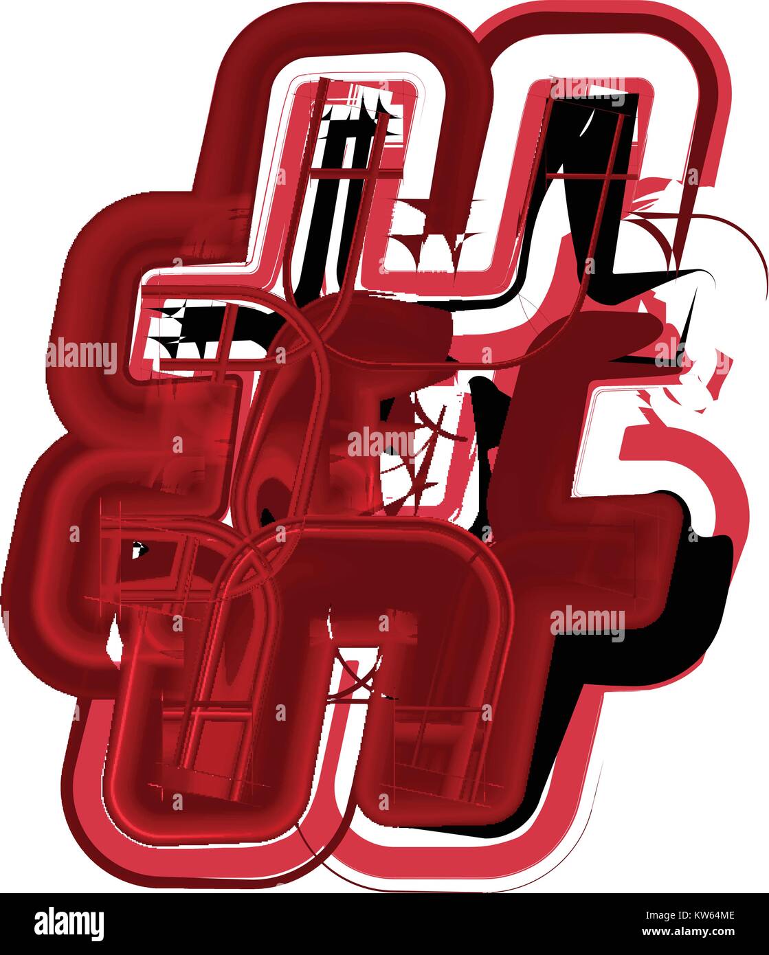 Number drawing Stock Vector Images - Alamy