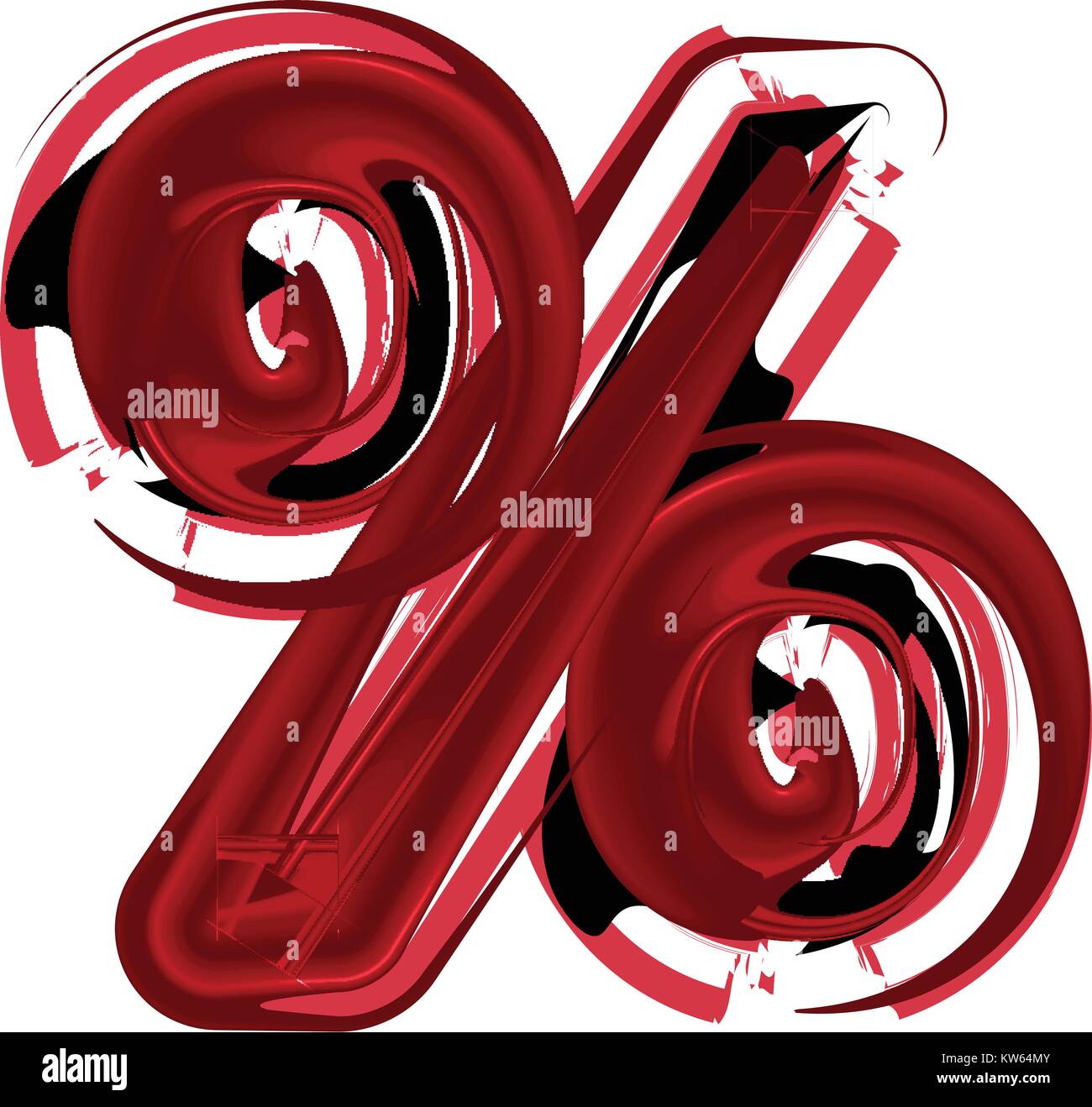 Abstract vector illustration drawing of percent Symbol Stock Vector ...