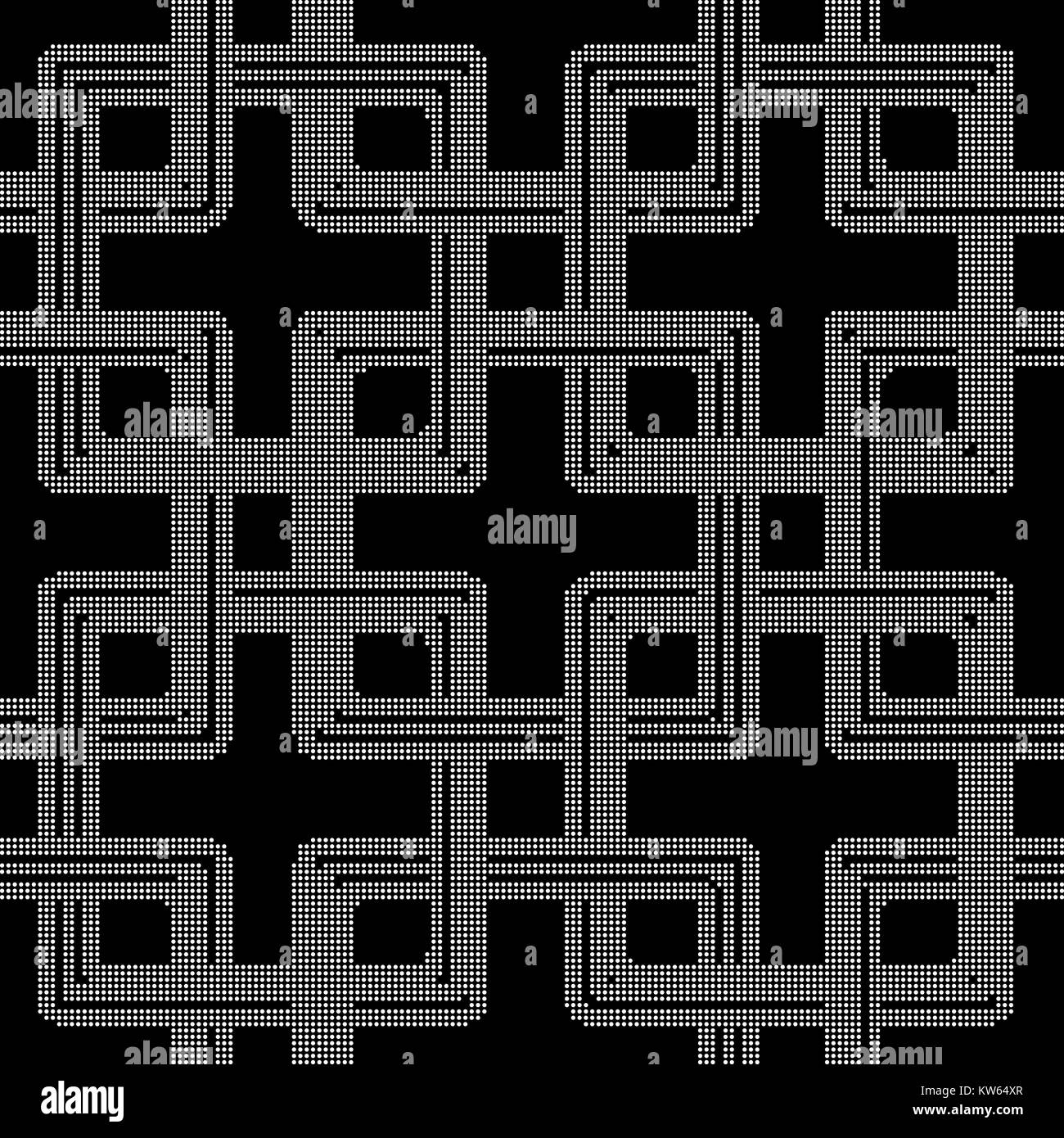 Halftone round black seamless background square cross chain geometry Stock Vector Image & Art ...