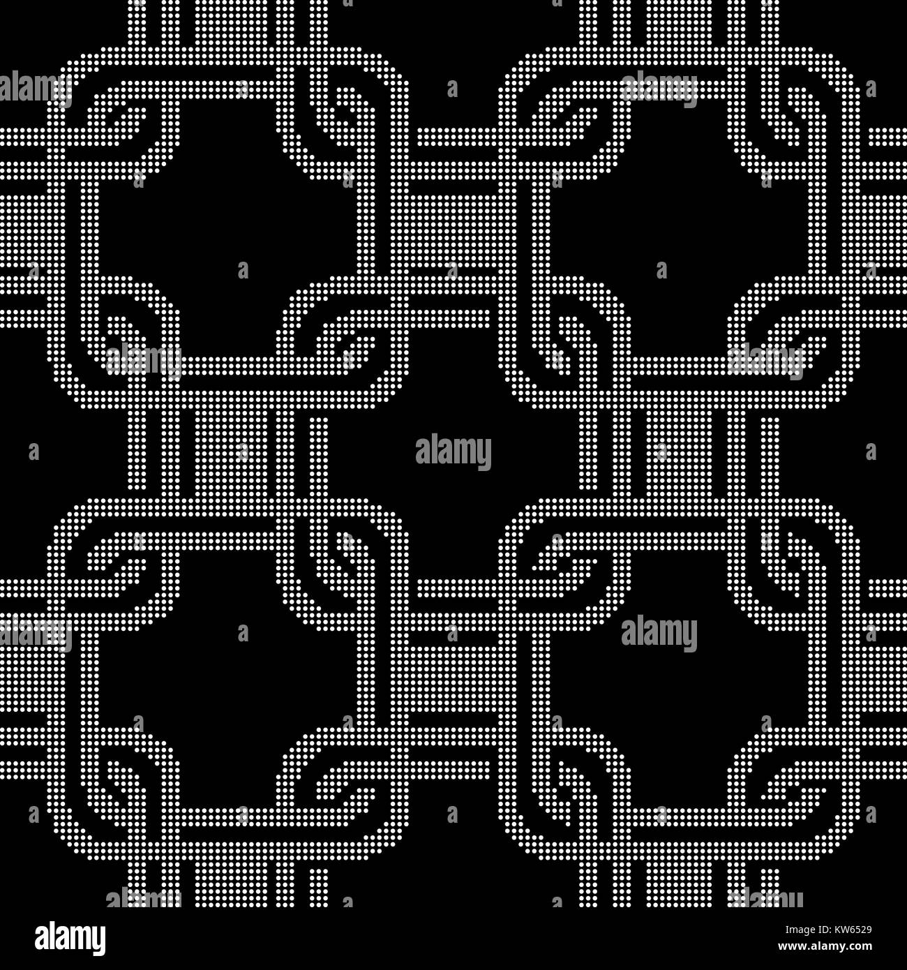 Halftone round black seamless background square cross window frame ...