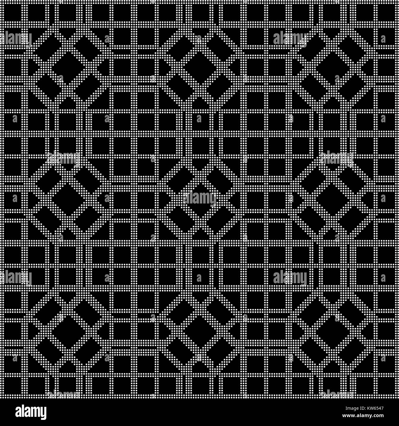 Halftone round black seamless background octagon square geometry check ...