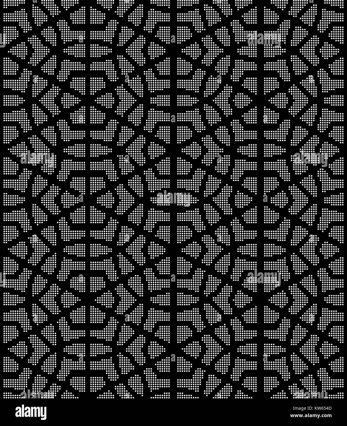 Halftone round black seamless background round polygon cross geometry ...