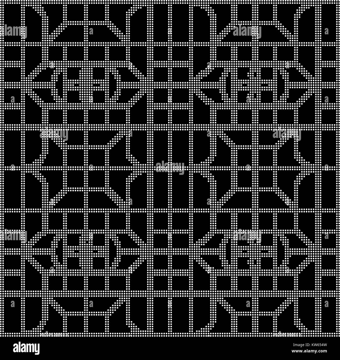 Halftone round black seamless background curve square polygon cross ...