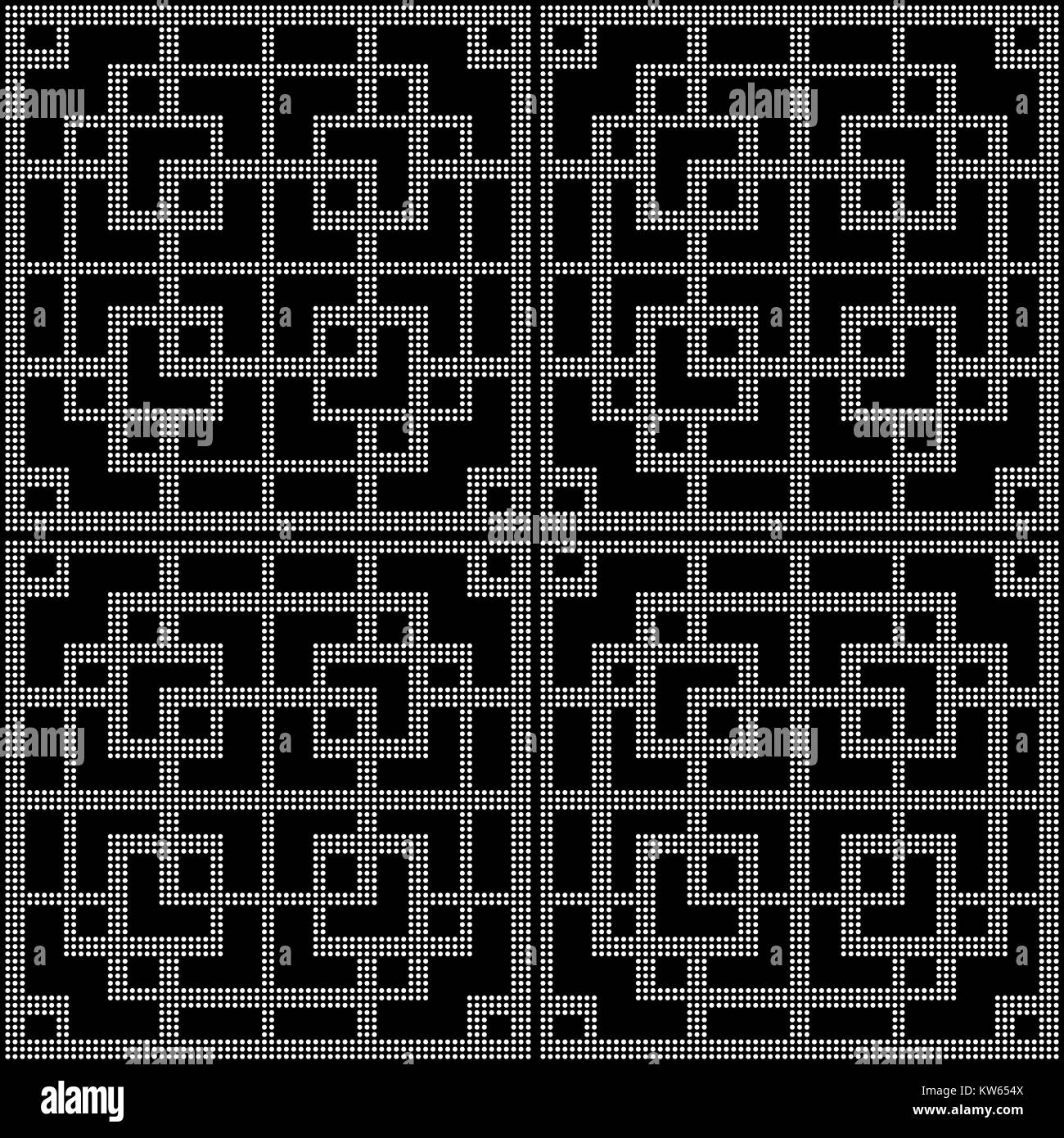 Halftone round black seamless background square cross geometry tracery Stock Vector Image & Art ...