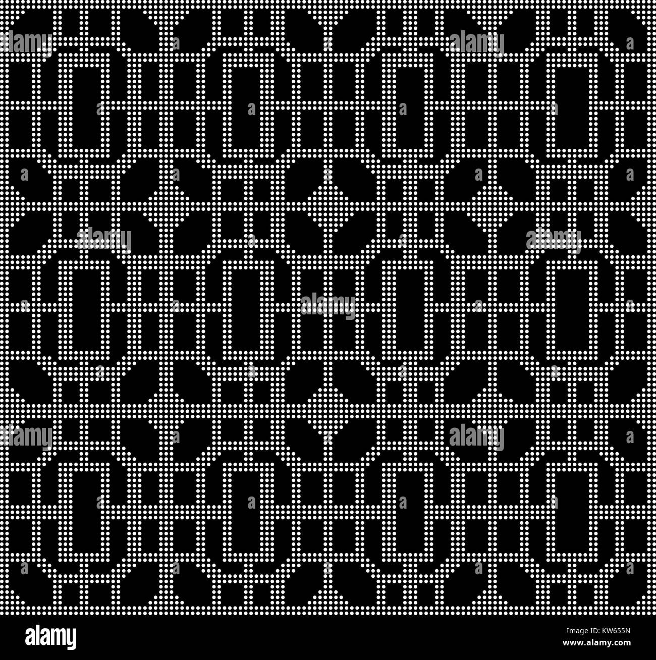 Halftone round black seamless background square polygon geometry cross Stock Vector Image & Art ...