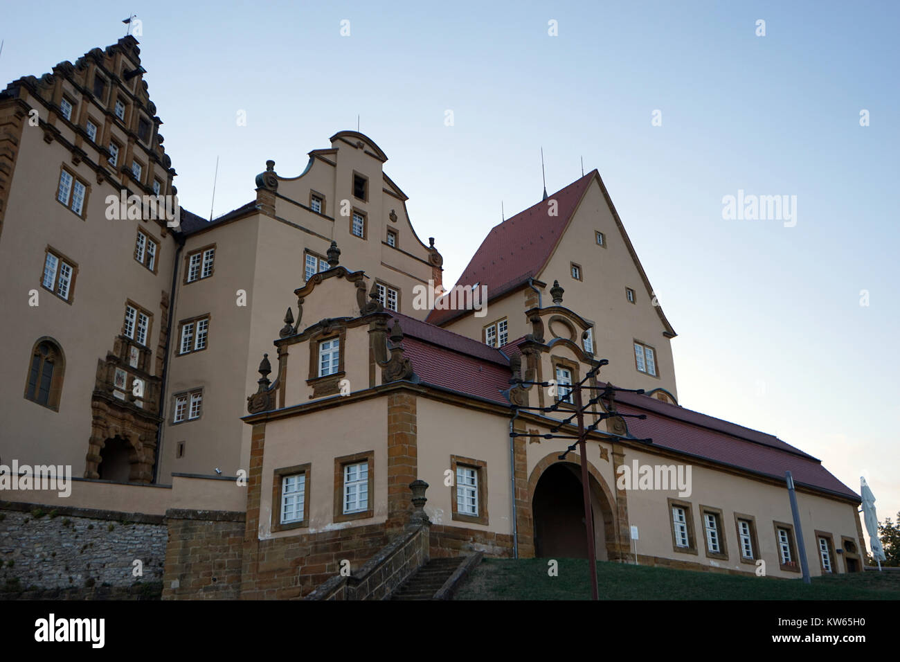KAPFENBURG, GERMANY - CIRCA AUGUST 2015 Entrance of Schloss Kapfenburg ...
