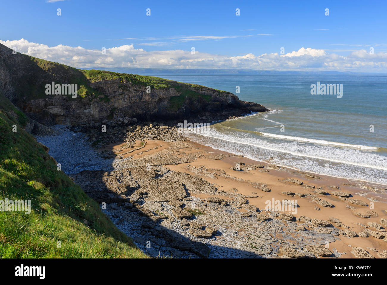 Looking down into Dunraven Bay Southerndown Mid Glamorgan (Glamorgan ...