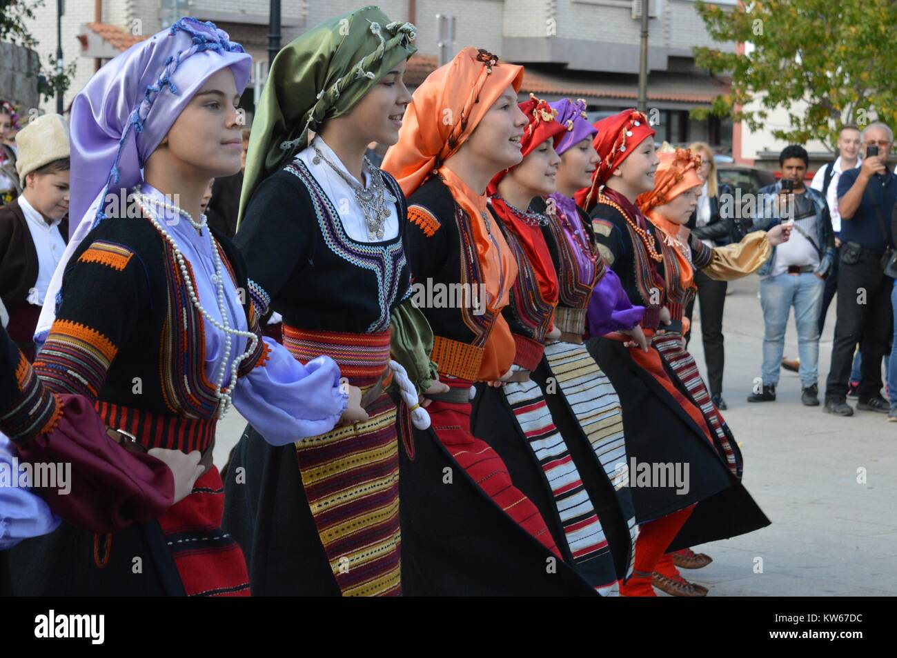 girls in folk costumes Stock Photo - Alamy