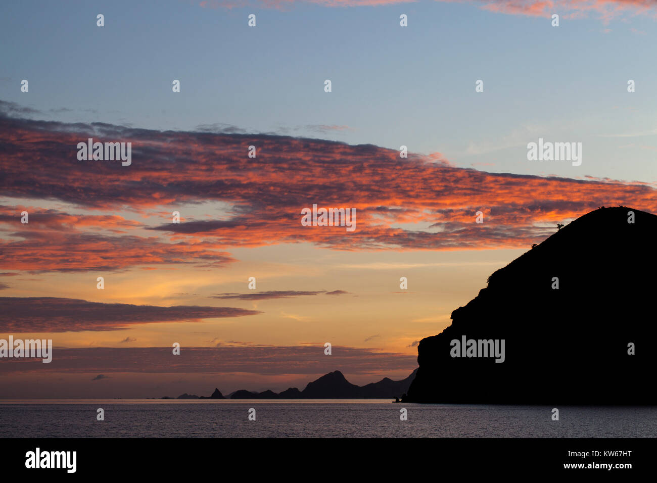 Sunrise in Komodo National Park Indonesia Stock Photo - Alamy