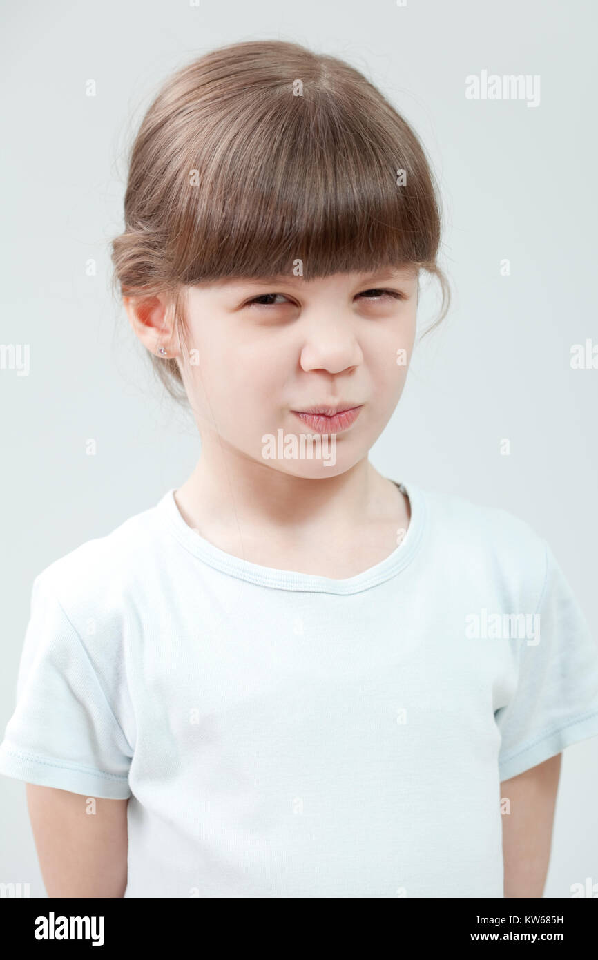 Child making face Stock Photo - Alamy