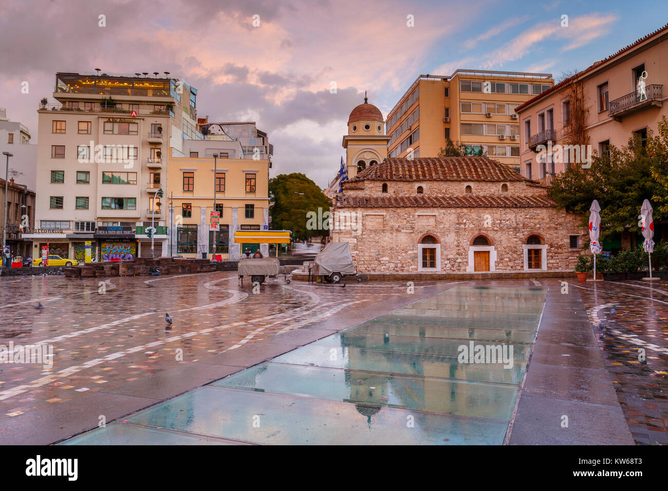 An old Greek orthodox church in Monastiraki square in Athens, Greece ...