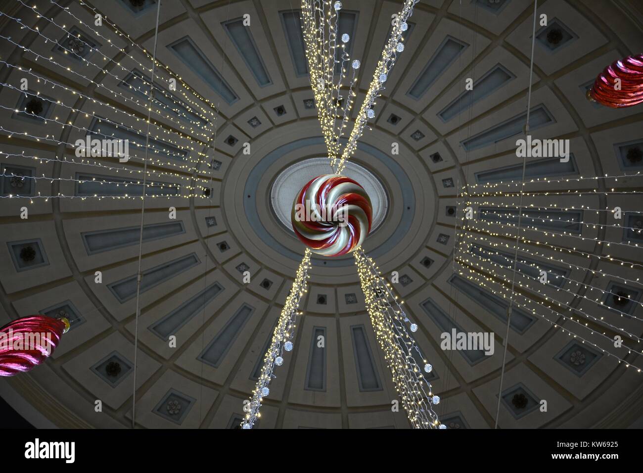 Boston decorated for the Christmas and holiday Season in late December ...