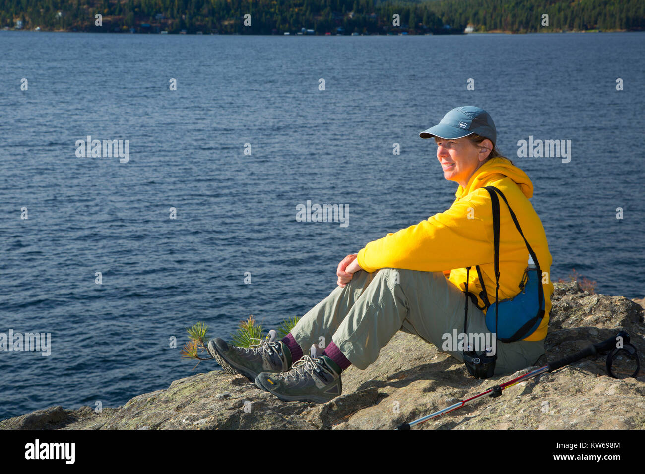 Coeur D'Alene Lake, Tubbs Hill Natural Area, Coeur D'Alene, Idaho Stock ...