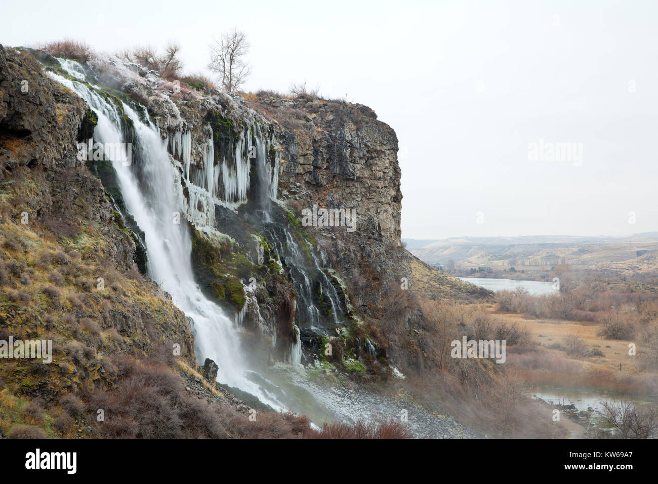 Waterfall, Thousand Springs State Park-Ritter Island, Idaho Stock Photo ...