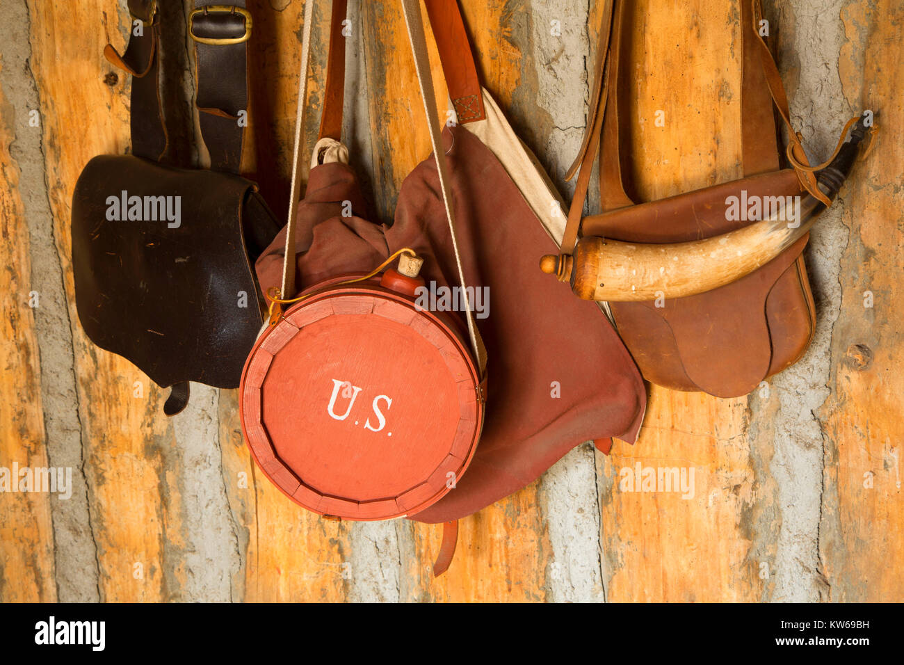 Fort display, Fort Mandan Historic Site, Fahlgren Memorial Park, Lewis ...