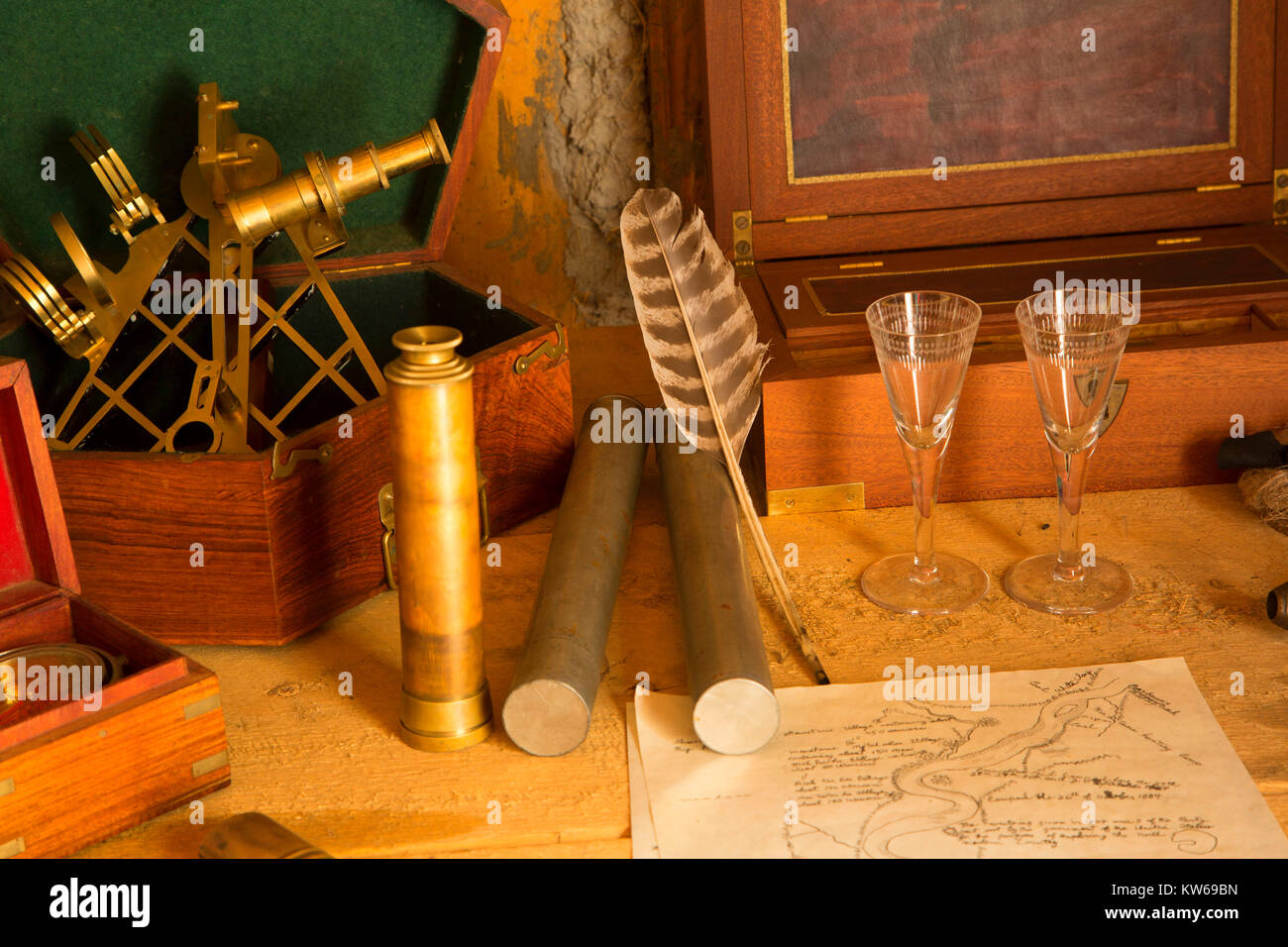 Desk, Fort Mandan Historic Site, Fahlgren Memorial Park, Lewis and ...